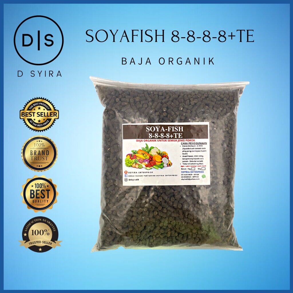 1kg Baja Organik Soya-Fish 8-8-8-8+TE Baja Organik Terbaik khasnya ...