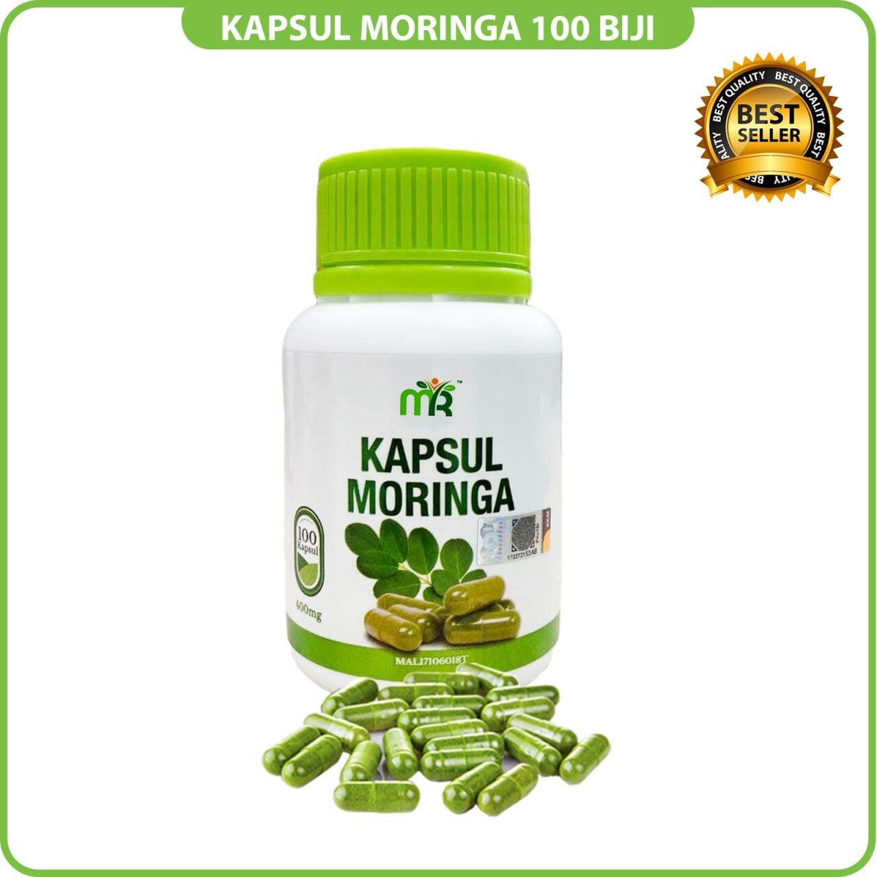MR MORINGA CAPSULE 100 pcs of 400mg. Made of organic moringa leaves ...