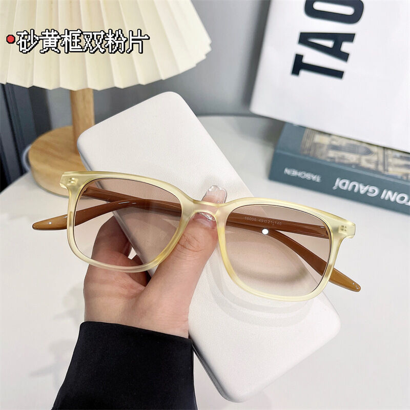 Light-Tinted Gradient Sunglasses Unisex Retro UV Protection Resin Lens ...