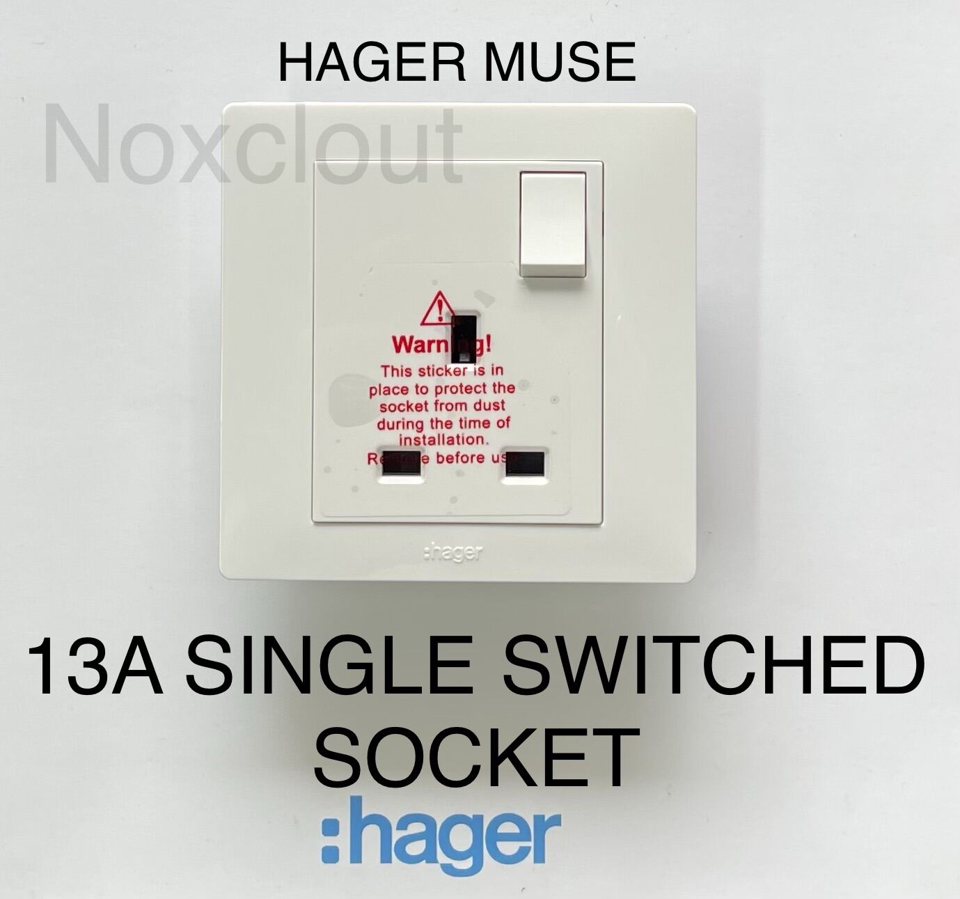HAGER MUSE 13A SINGLE SWITCH SOCKET suis 3 pin (SIRIM APPROVED) x 10 ...