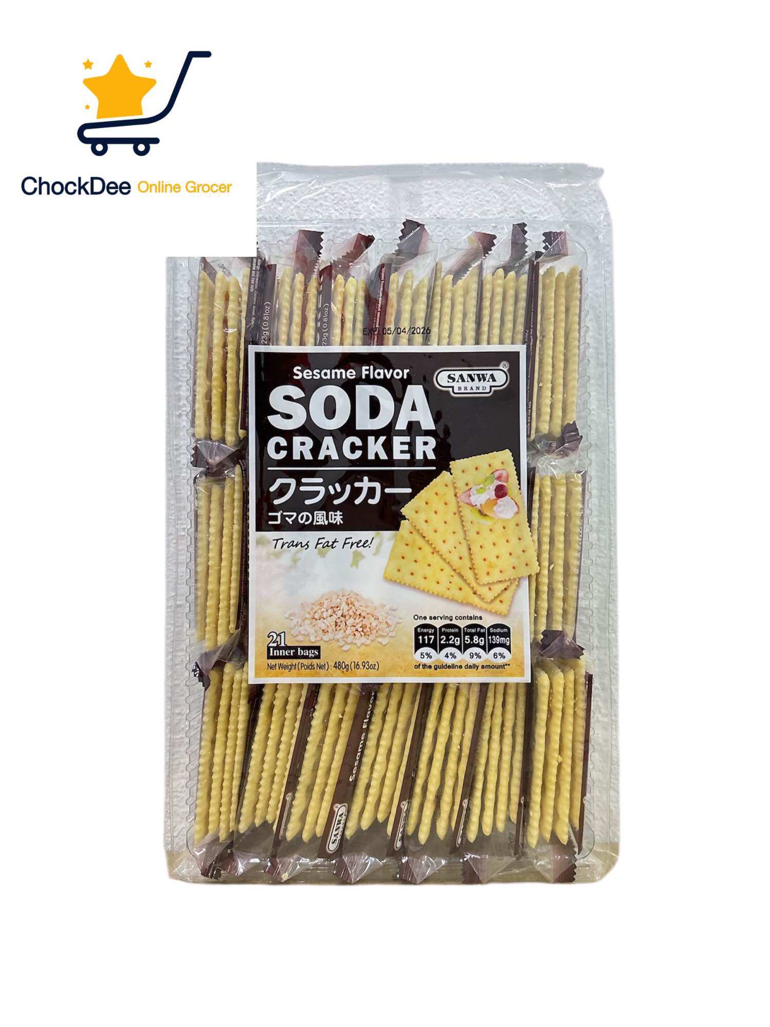 Sanwa Soda Cracker Sesame Flavour and Tomato Flavour 480G X 21’S | Lazada
