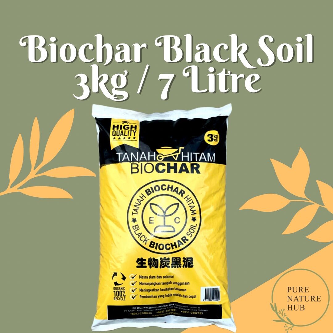 Black Biochar Soil 3kg / 7litre Tanah Hitam (Arang Hitam) 生无碳有机黑泥 | Lazada
