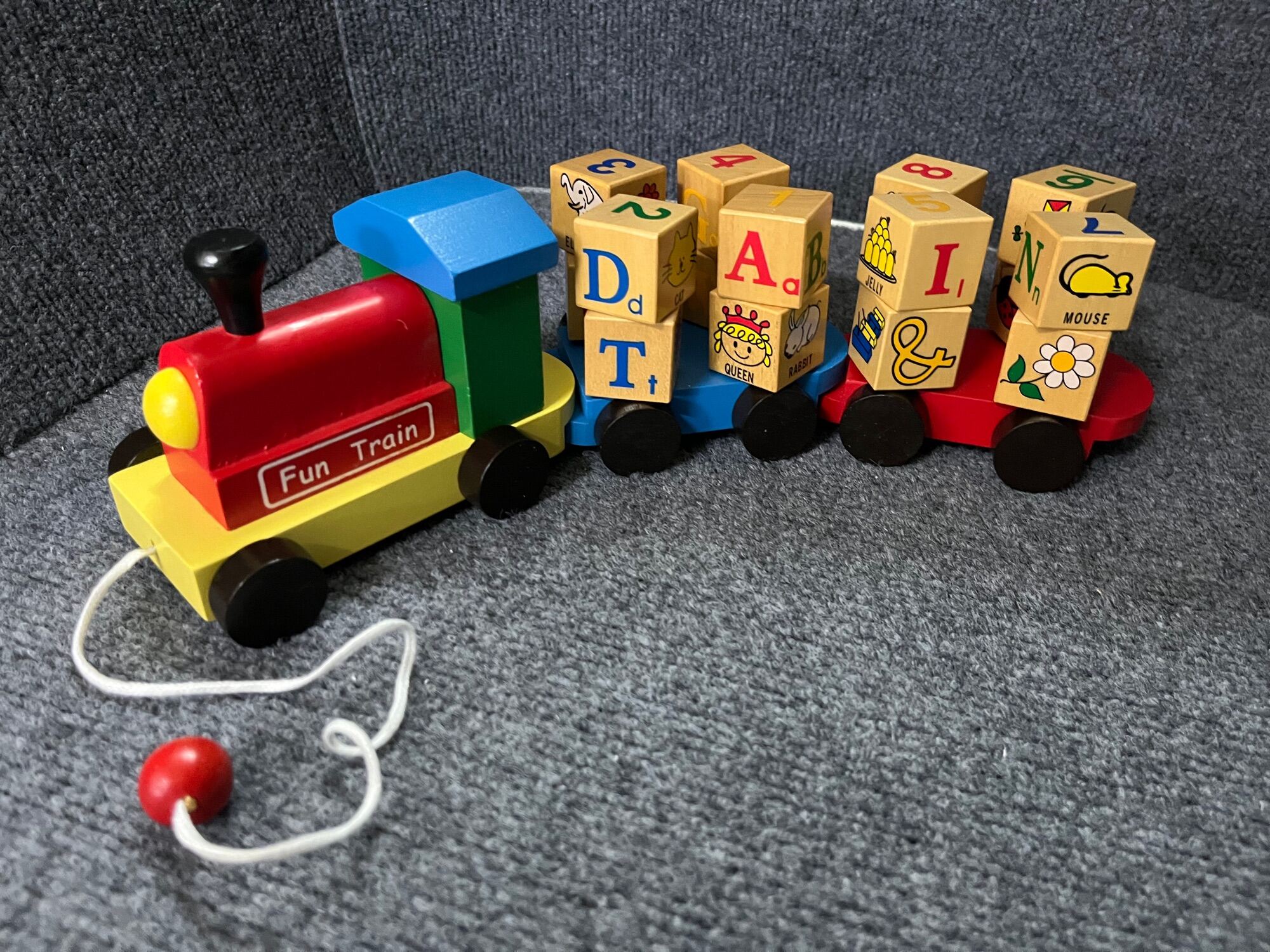 Alphabet ABC Numbering Learning Block / Matching Wooden Train | Lazada