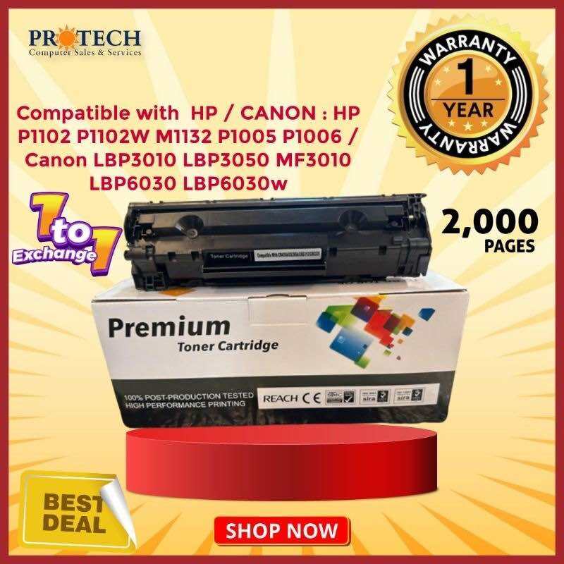 (Premium) Compatible HP CE285A CE 285A 85A Black Toner Cartridge ...