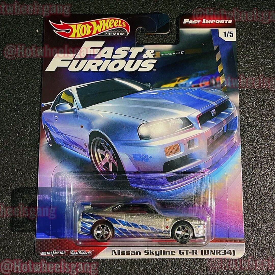 Hot Wheels Nissan Skyline GTR R34 2Fast & 2Furious Nissan Skyline GT-R ...