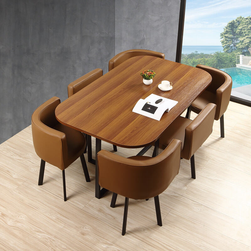 Small Conference Table 6 People Long Table Minimalist Modern ...