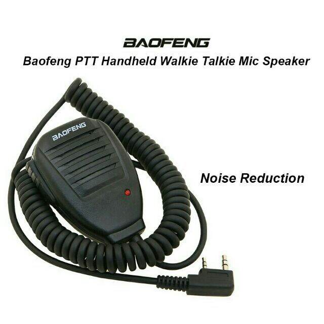 Push To Talk PTT Speaker Mic Baofeng Two Way Walkie Talkie Handsfree ...