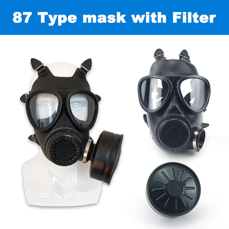 MF14 Type Gas Mask Full Face Classic Chemical Respirator Filter 87 Self ...