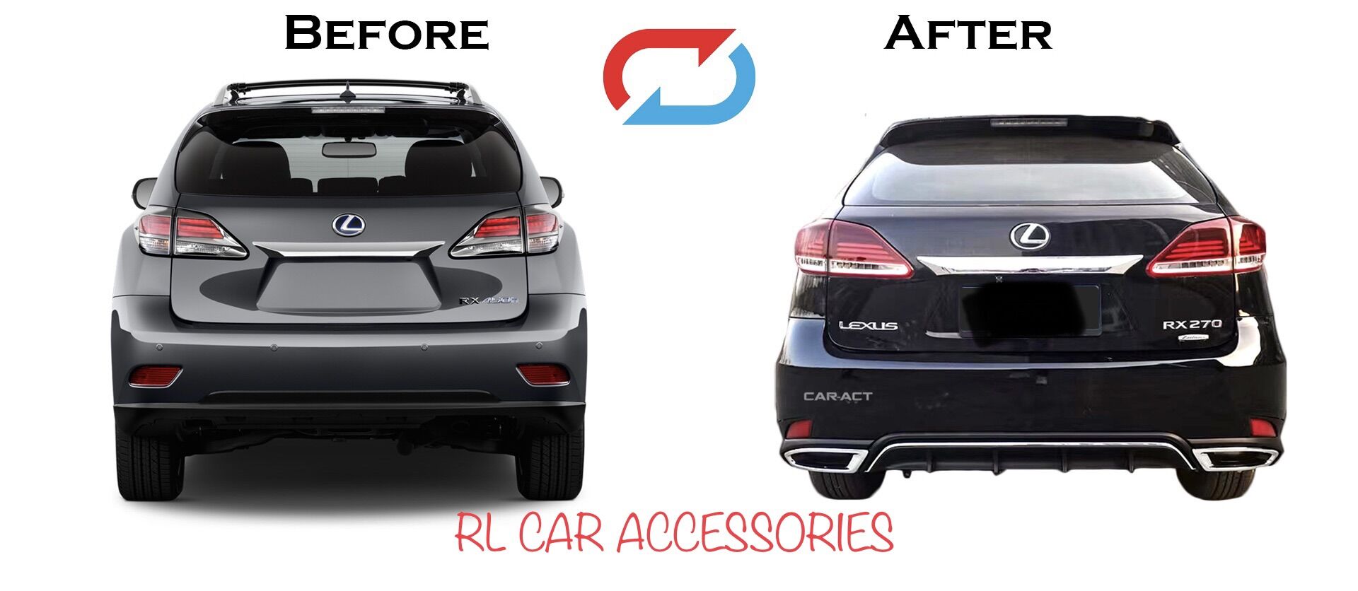 Lexus RX270 RX350 2009 - 2015 convert 2020 rear bumper bodykit body kit ...