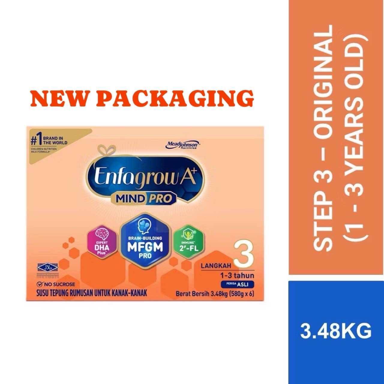 Enfagrow A+ MindPro 2'-FL Step 3 Original/Vanilla (3.48kg ) Milk ...