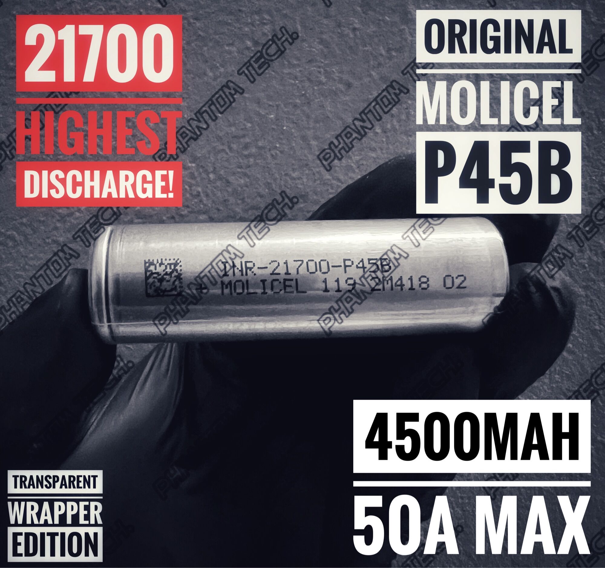 GENUINE 21700 Molicel P45B 4500mAh 50A Max / 35A CDR | Lazada