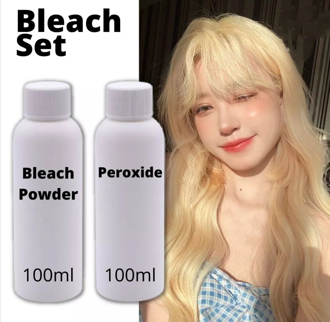 （FULL SET）100ML BLEACH＆PEROXIDE Set Blonde Pewarna Rambut /dye hair ...