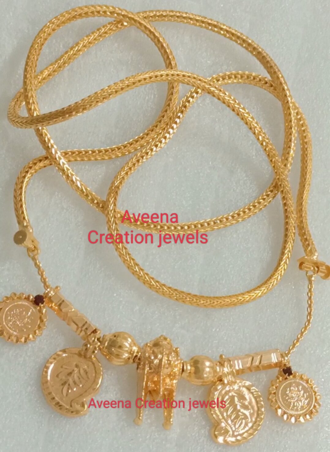 🧿 Aveena Creation Gold Plated Toppe Thali full set with 3 pawn ...