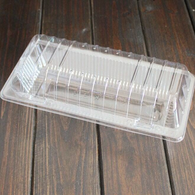 100pcs Transparent Swiss Roll Box/ Plastic Box/ Long Transparent Cake ...