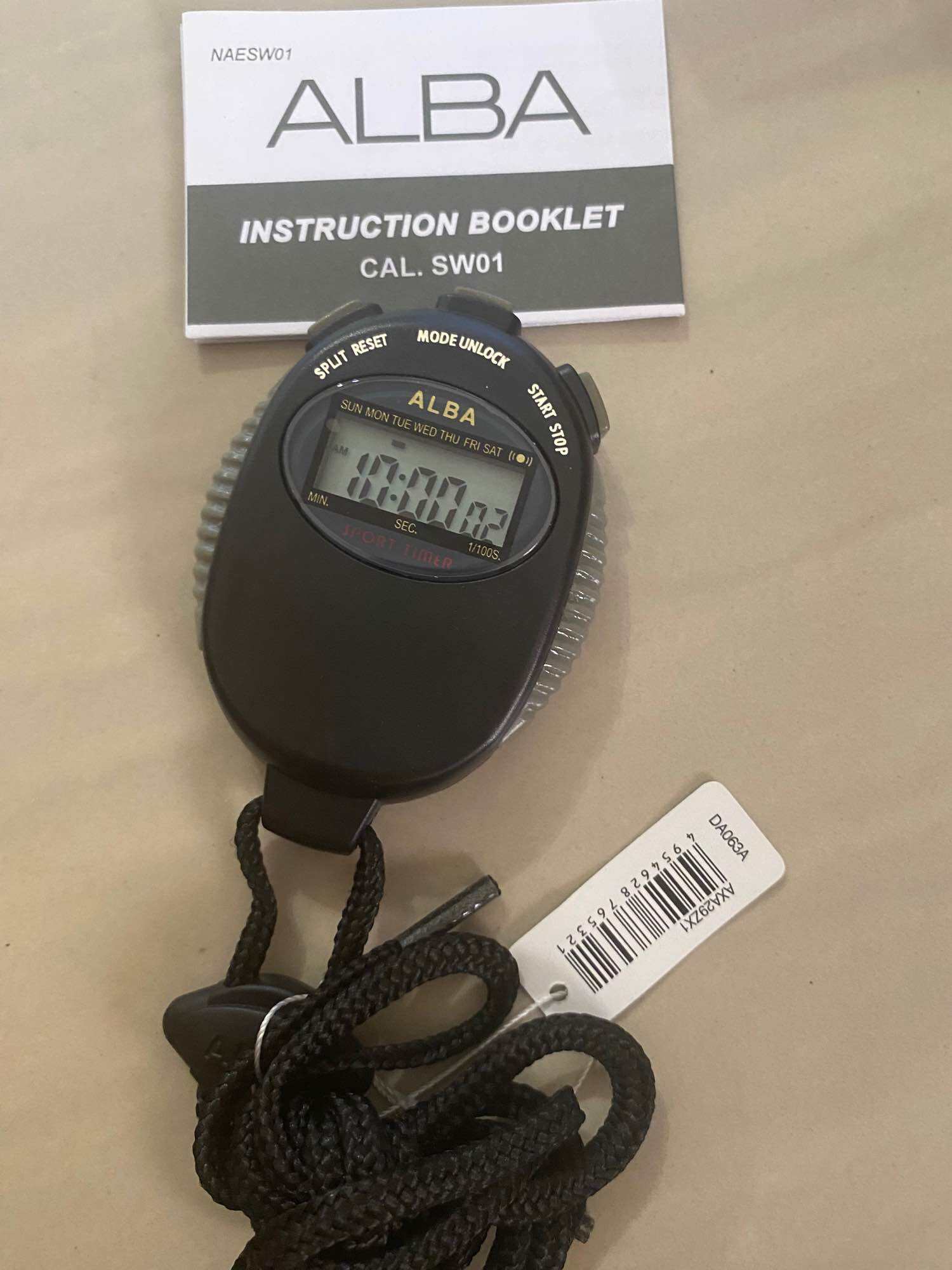 Alba stopwatch SW01 original. ALBA STOPWATCH. black colour) Introduced ...