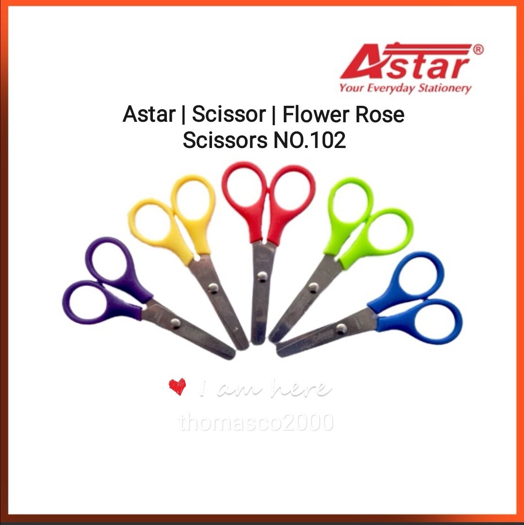 Astar Scissors 4' inch Stainless Steel Suitable Students Use / Gunting ...