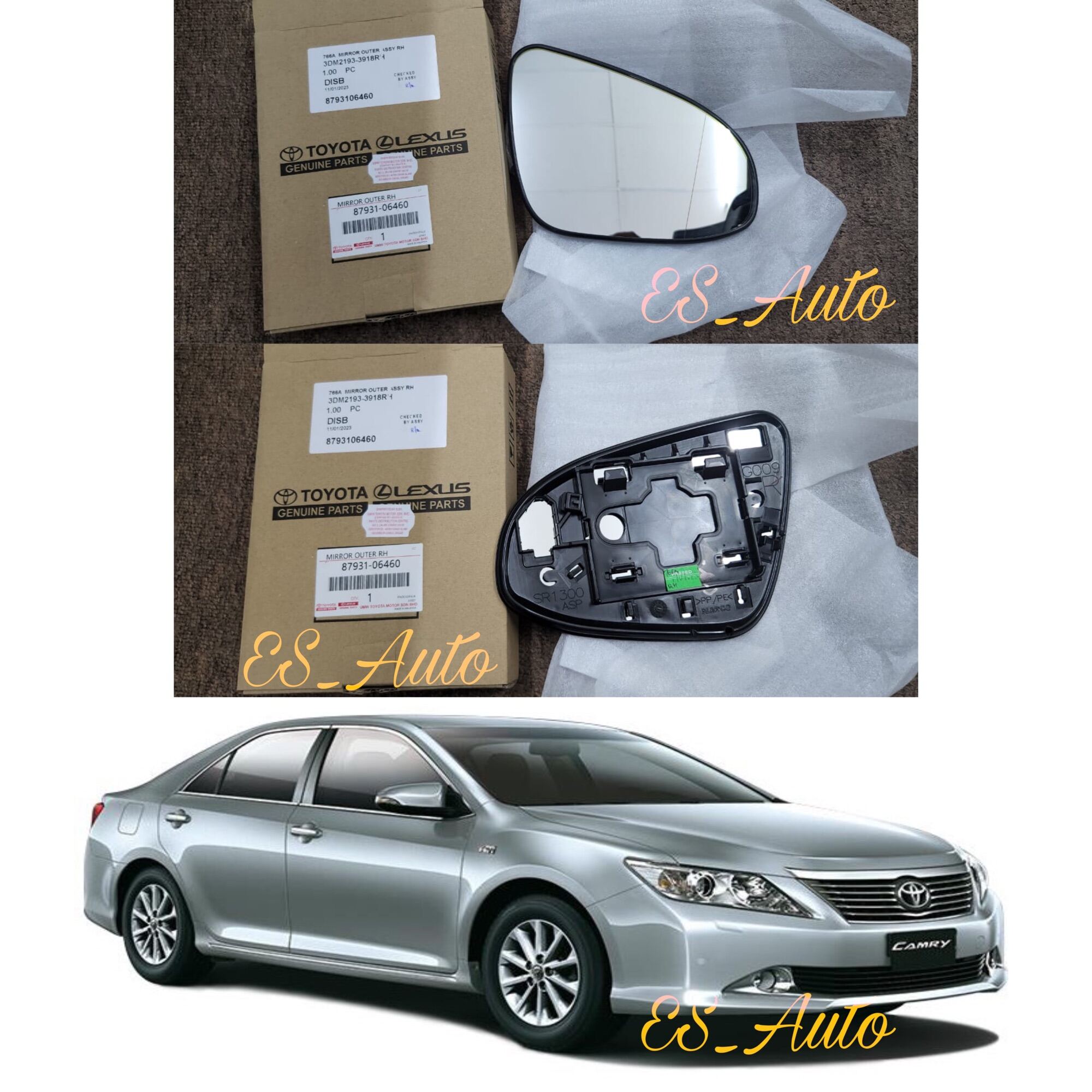 *ORIGINAL TOYOTA ASV50 CAMRY 2012-2015 SIDE MIRROR GLASS /SIGNAL CERMIN ...