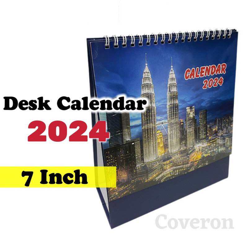 7” Desk Calendar 2024 | Table Calendar 2024 | Kalendar Meja 2024 | Lazada