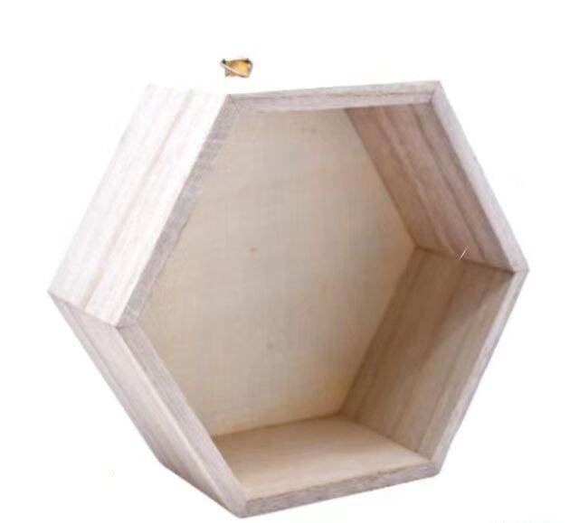 Hexagon Wood Wall Decoration frame/Small Hexagon pallet wood wall art ...