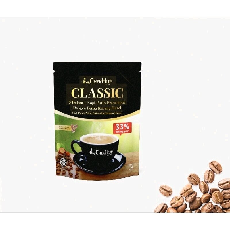 Chek Hup 3 In 1 Instant White Coffee with Hazelnut 12Sachets | Lazada