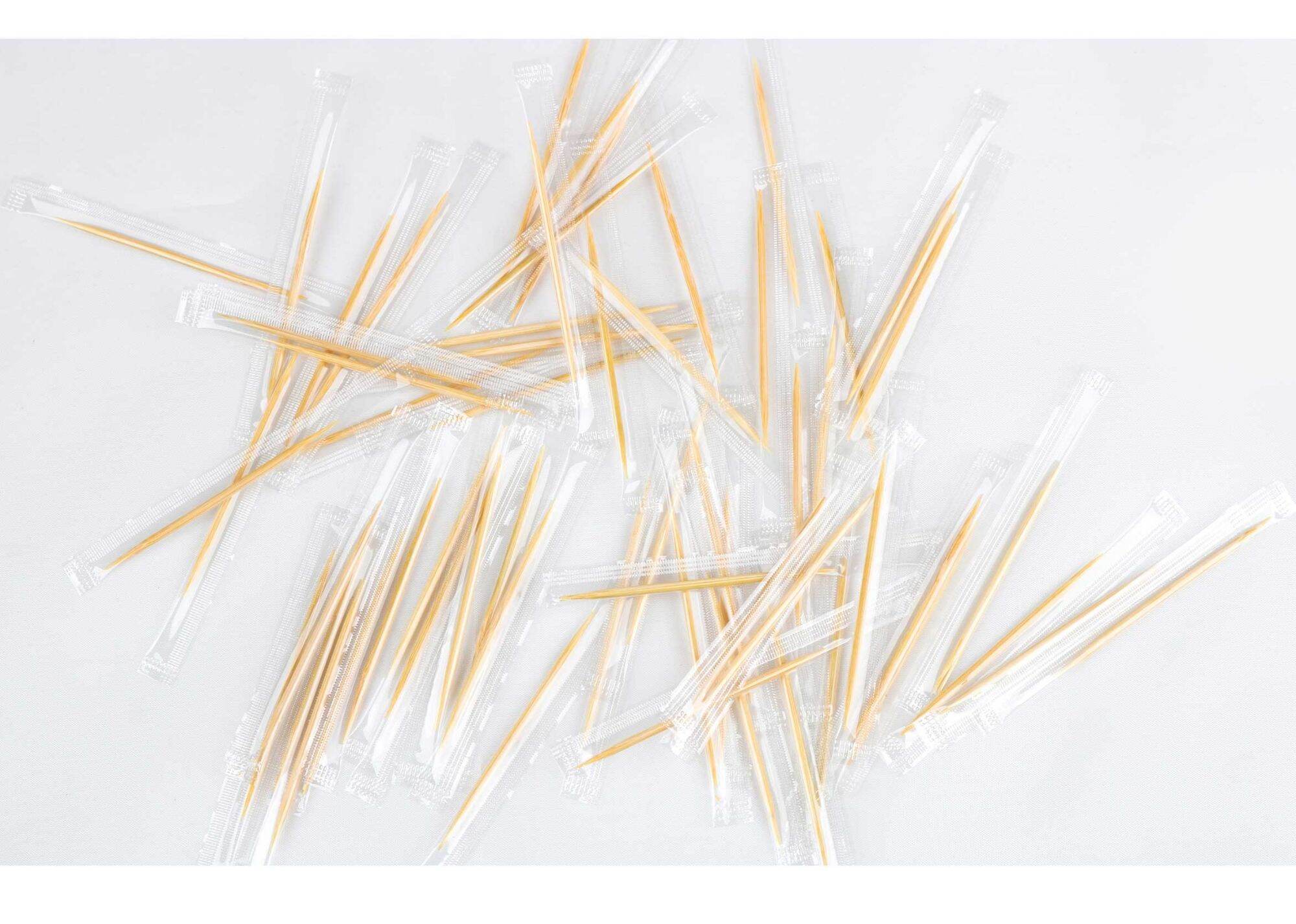 100pcs Individual Packing Toothpick / Toothpicks with Plastic Wrap ...