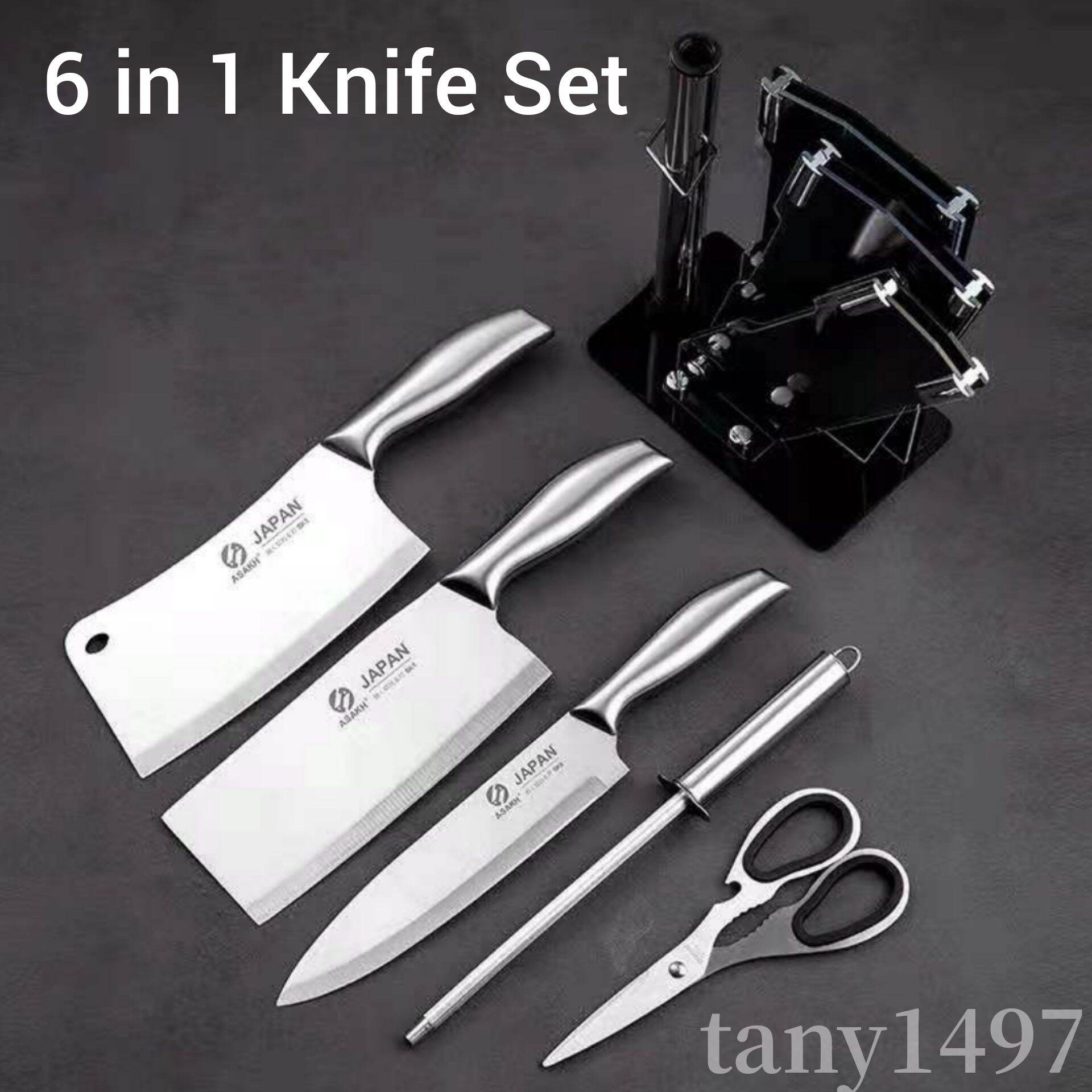 ASAKH 7 in 1 High Quality Stainless Steel Kitchen Knife Set With ...