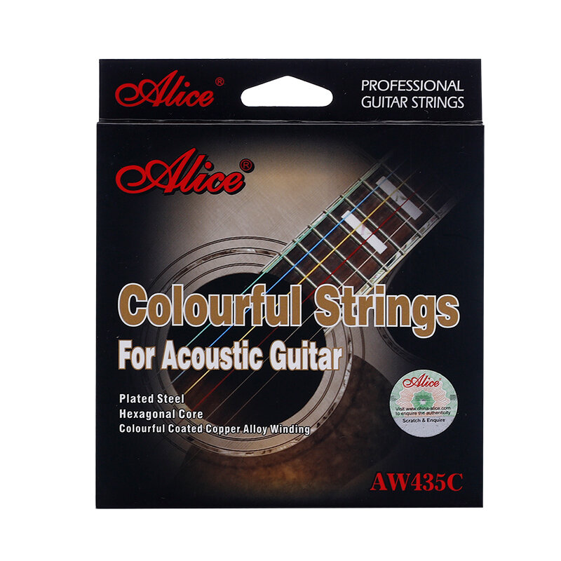 Alice Colorful Folk Guitar Strings Full Set Single String Package of 6 ...