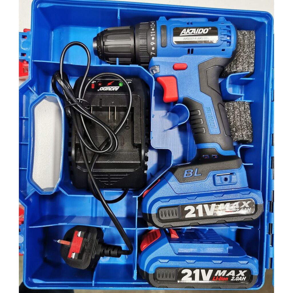 Akaido 21V AK21BL Brushless Cordless Drill 40NM （Solo/Set） | Lazada