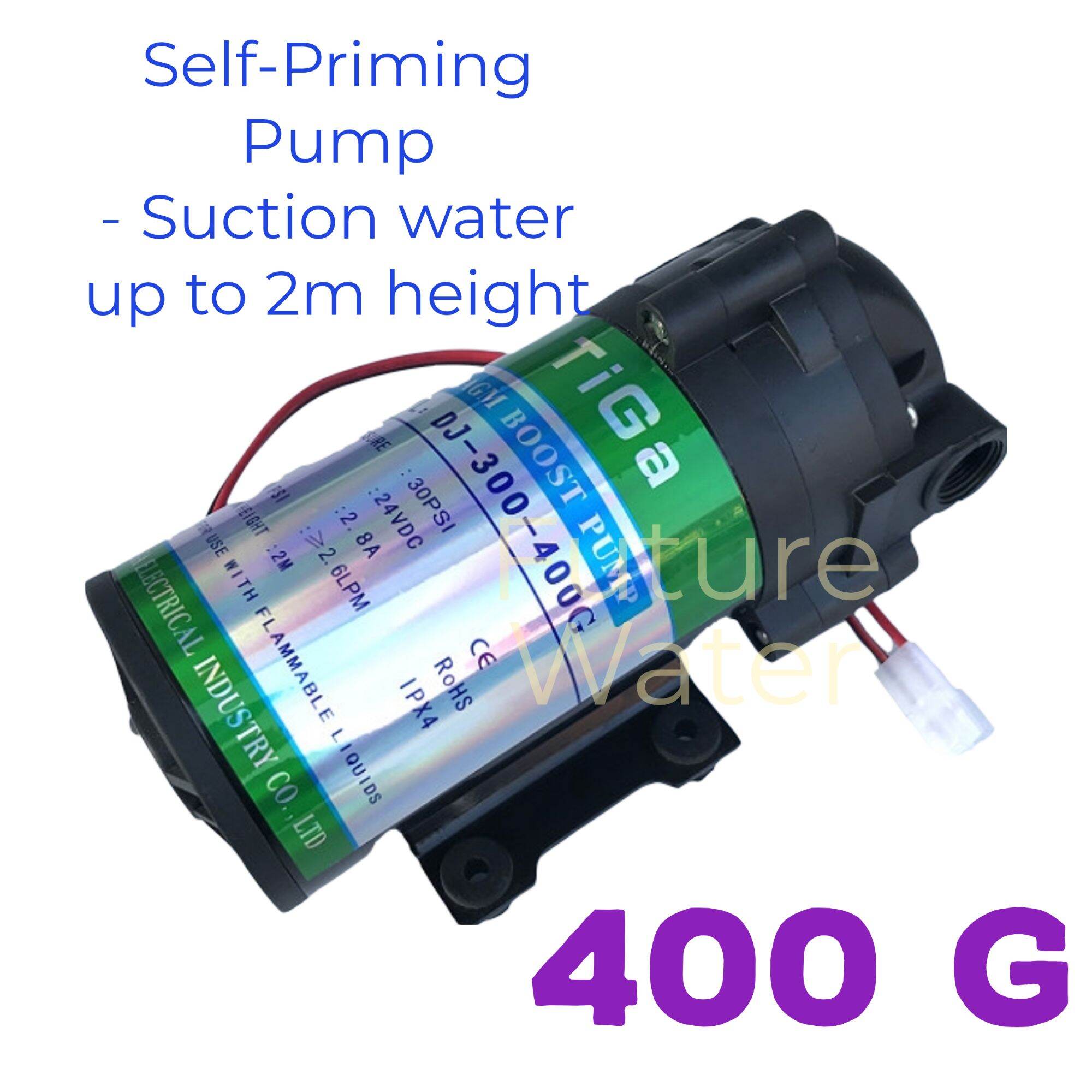 RO Booster Pump 400G Self-priming DC24V Diaphragm Booster Pump Suction Water 2m Height Reverse ...