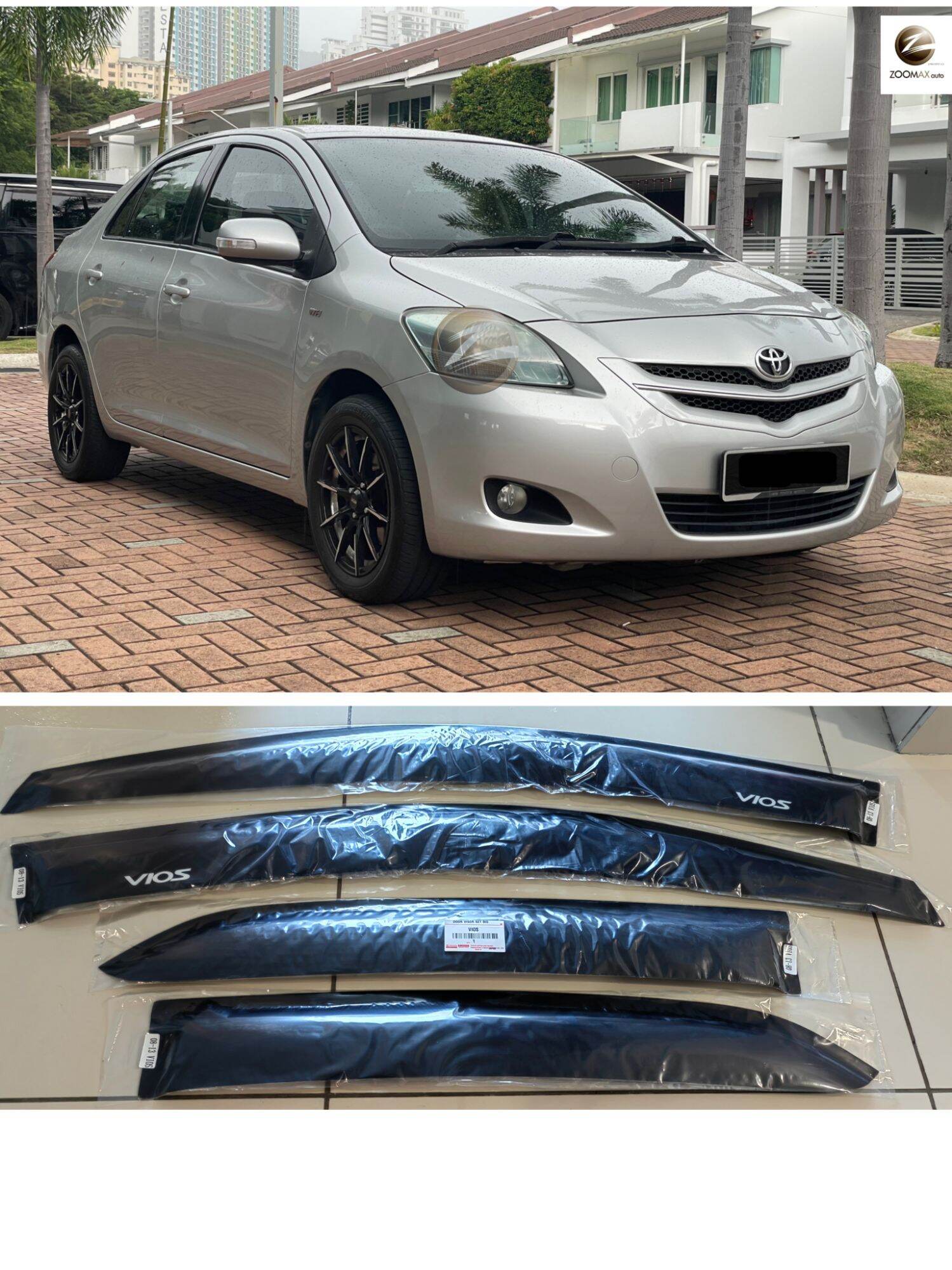 Toyota Vios 2008-2013 oem original door visor small big window visor ...