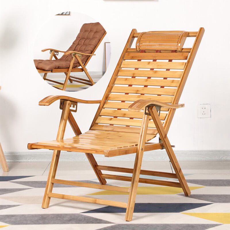 Foldable Wooden Napping Chair for Elderly and Casual Use Bamboo ...