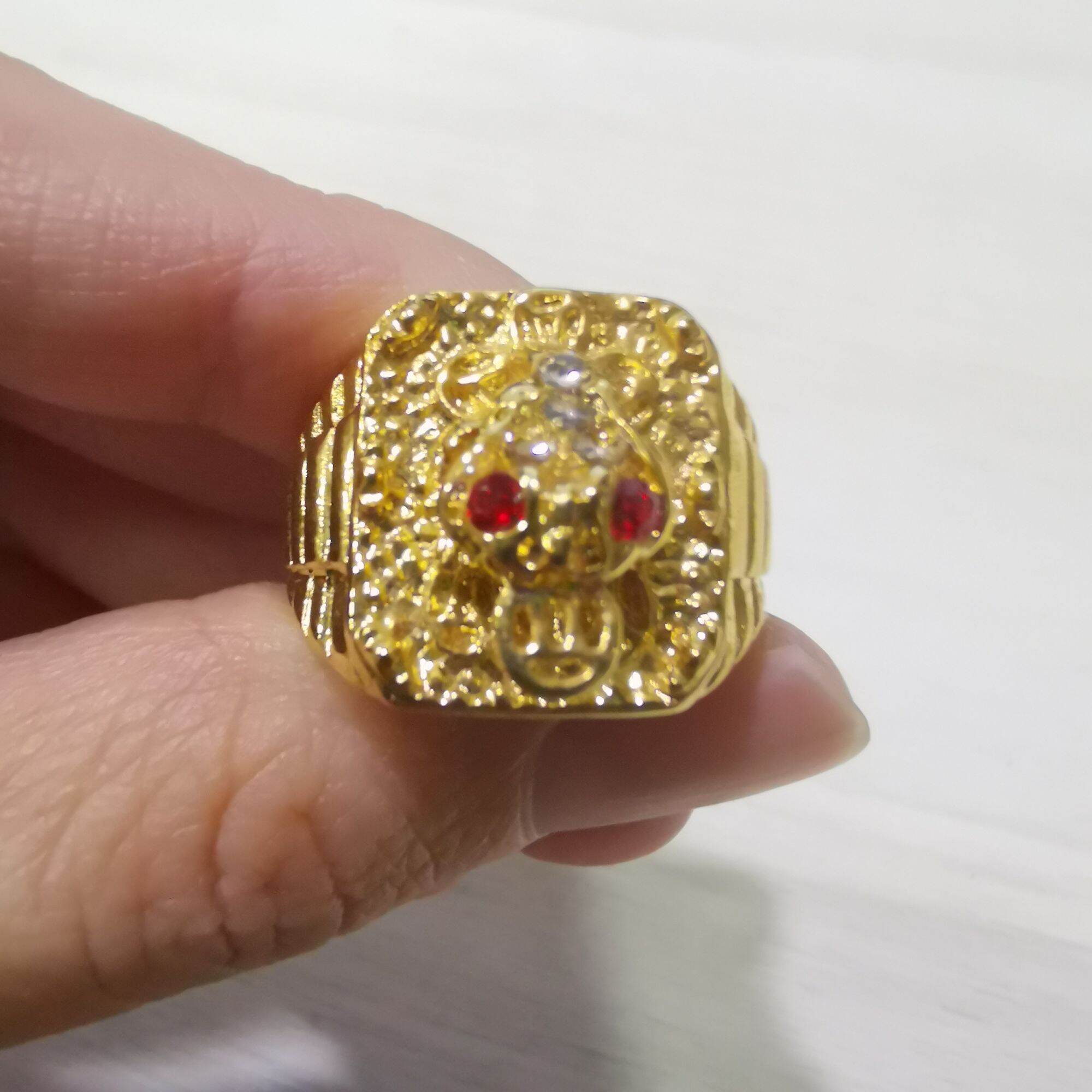 Cincin Lelaki Emas Korea Naga Katak Gajah 男戒指 THICK MEN'S RING GOLD ...