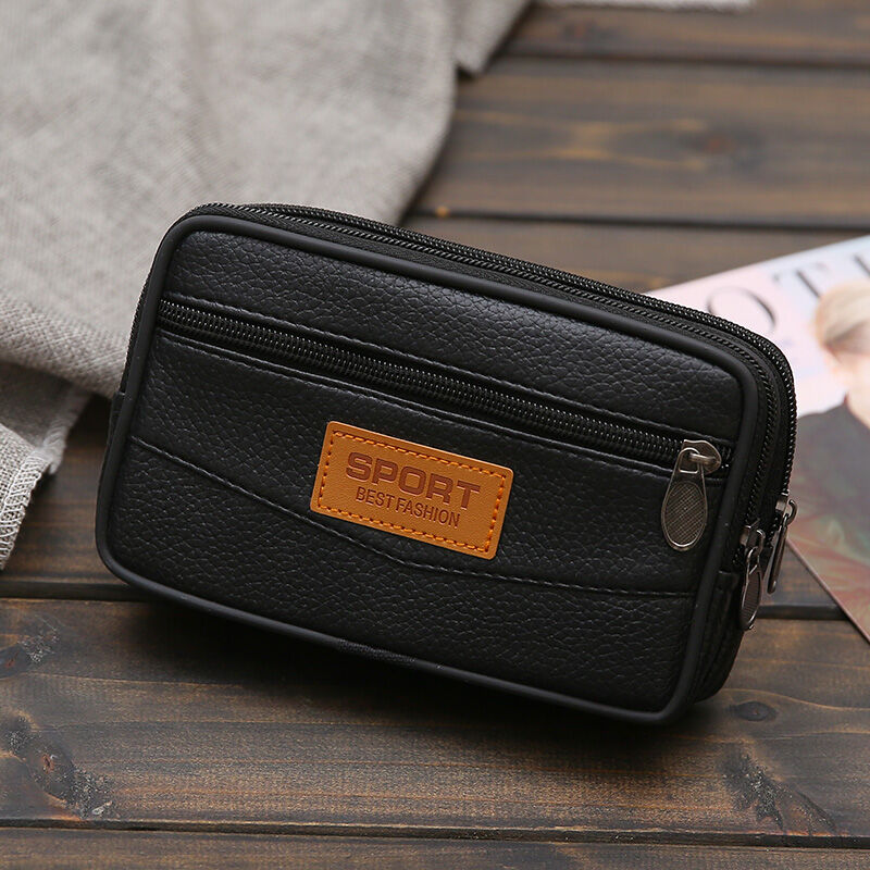 Men's Belted Mobile Phone Waist Bag Multi-Functional Canvas Horizontal ...