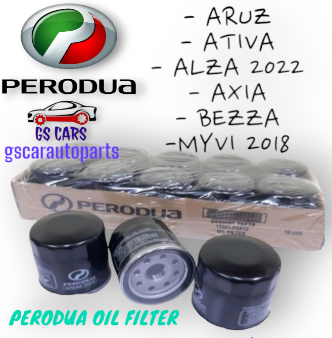 15601-P2A12 Perodua Oil Filter for Alza 2022 / Axia / Bezza / Myvi 2018 ...
