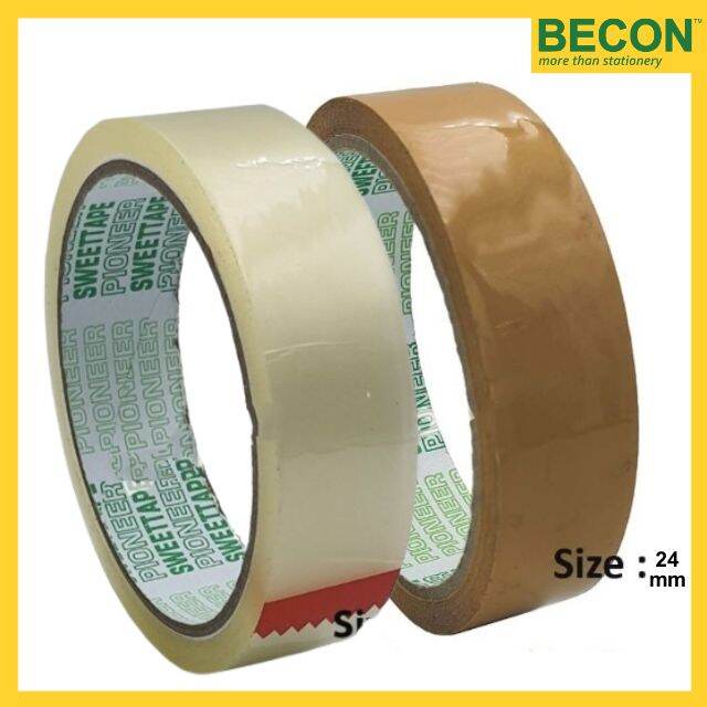 Pioneer OPP Tape 24mmx40yds (43mic) Transparent | Brown | Lazada