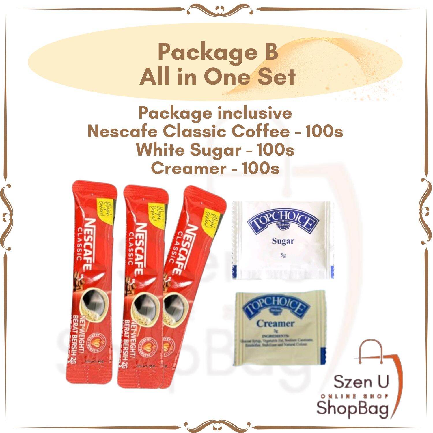 Nescafe Classic Coffee Sachet/White Sugar Stick/Creamer - All In One ...