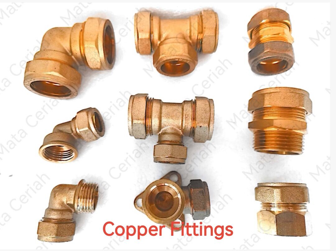 COPPER PIPE FITTINGS MALE ELBOW FEMALE ELBOW SOCKET (Brass Compression ...