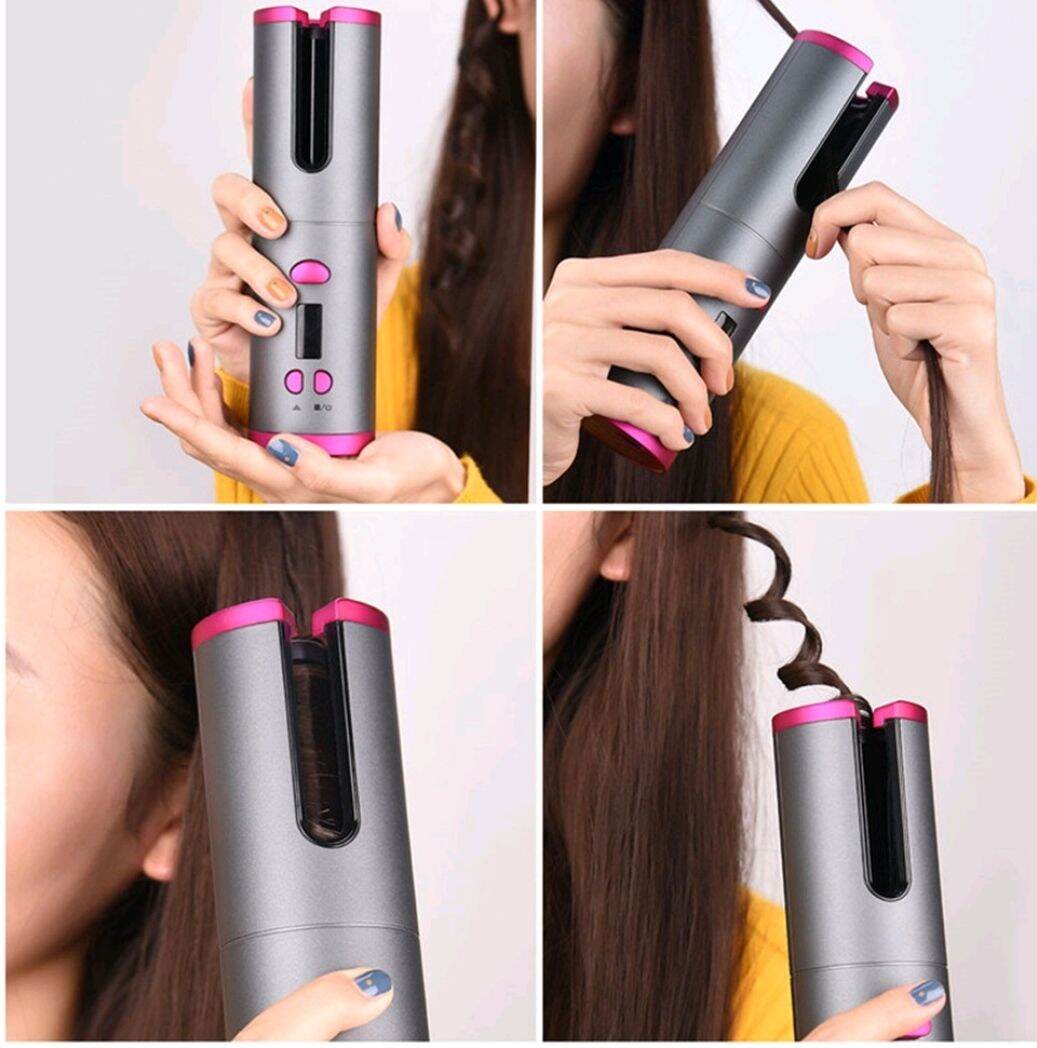 Automatic Hair curler Curling Iron Wireless Ceramic USB