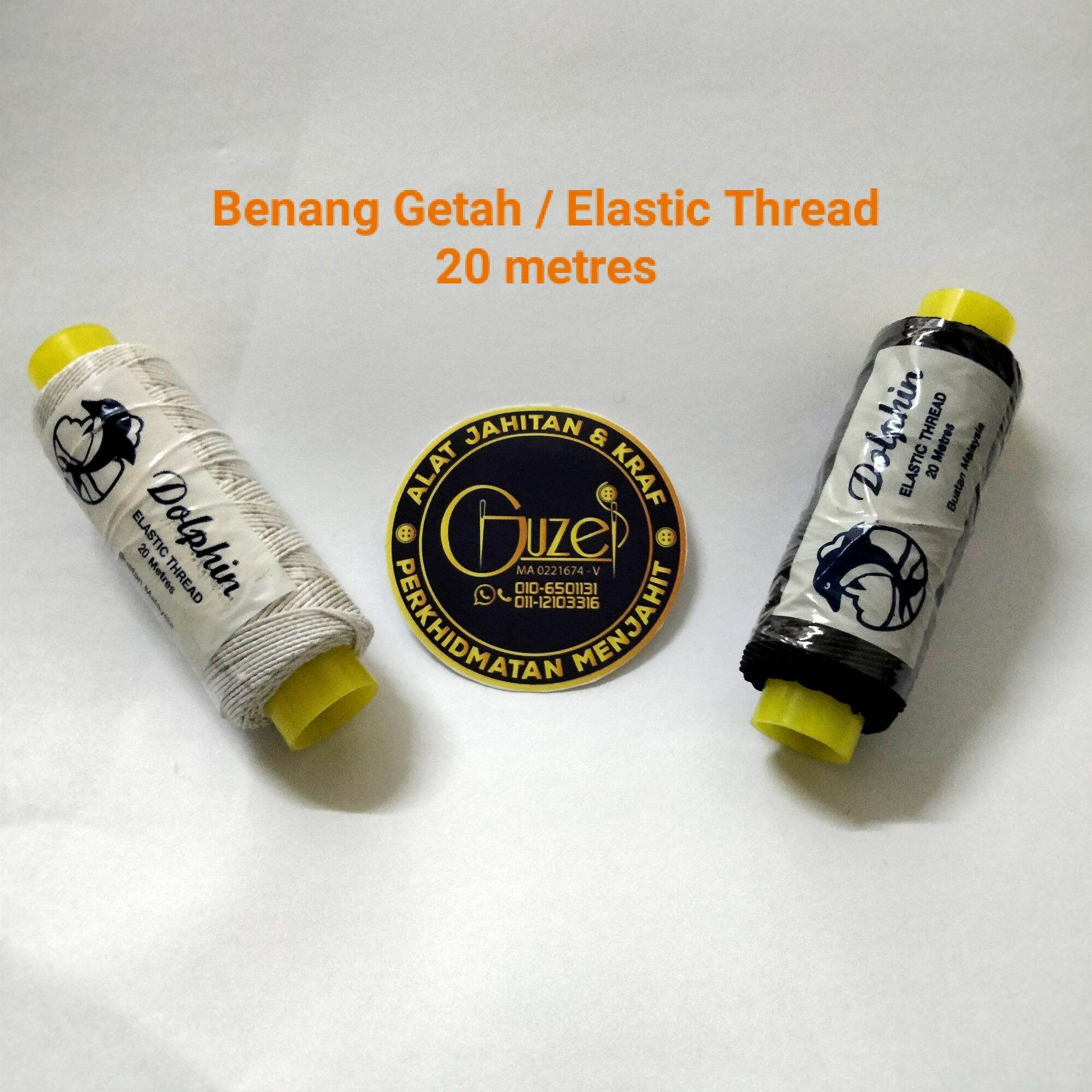 Benang Getah / Elastic Thread 20m Black White | Lazada