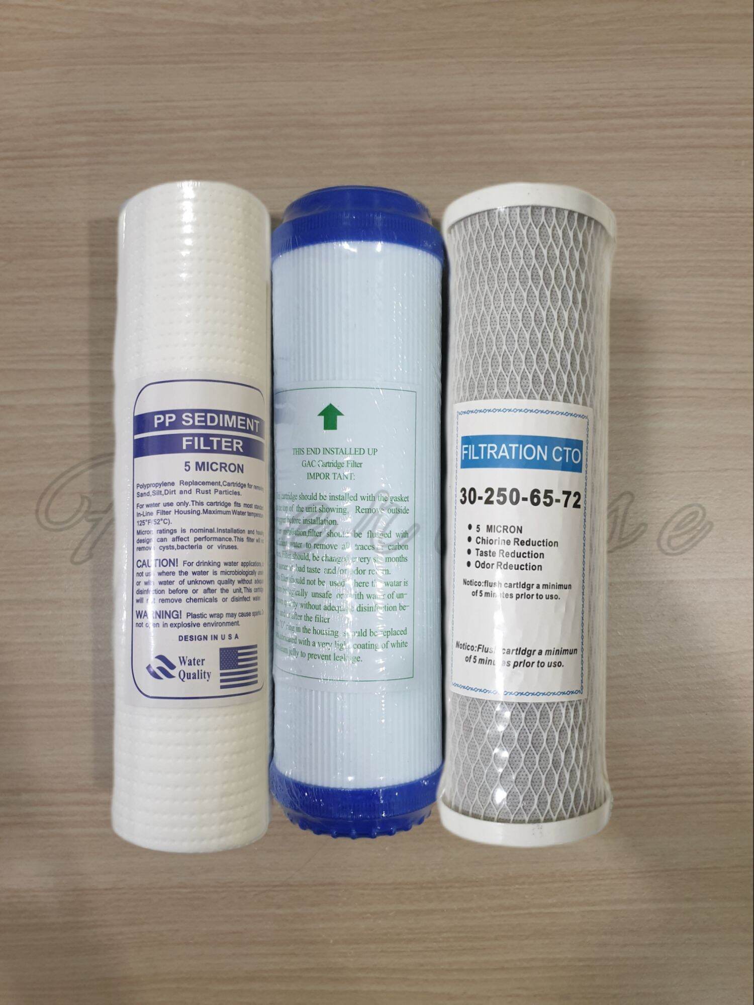 PP Fibre + UDF (GAC) + CTO 10" Water Filter Cartridge / Replacement Filter ( Penapis Air 水过滤芯 ...