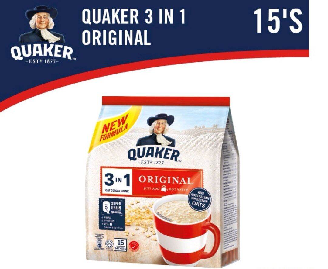 Quaker Oat Cereal Drink 3in1 Original 15's x 28g | Lazada