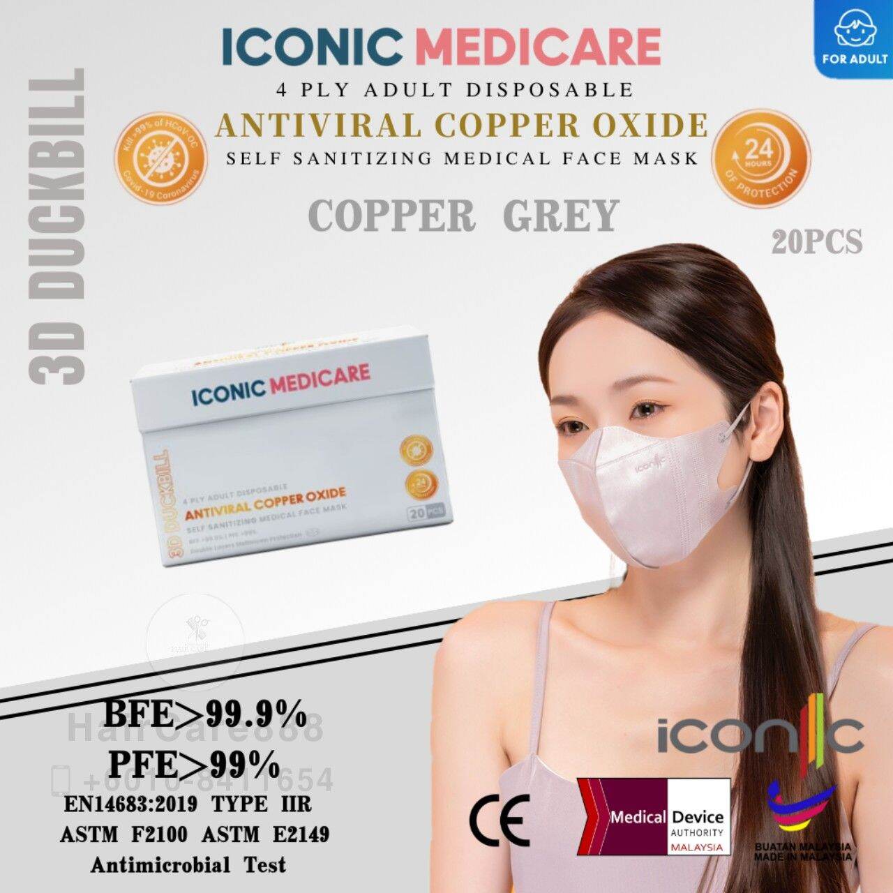 Iconic 3d Adult Duckbill Medical Disposable Face Mask 20PCS | Lazada