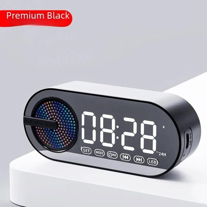 Portable Bluetooth Speaker Smart Ai Clock Alarm Clock Bass Cannon ...