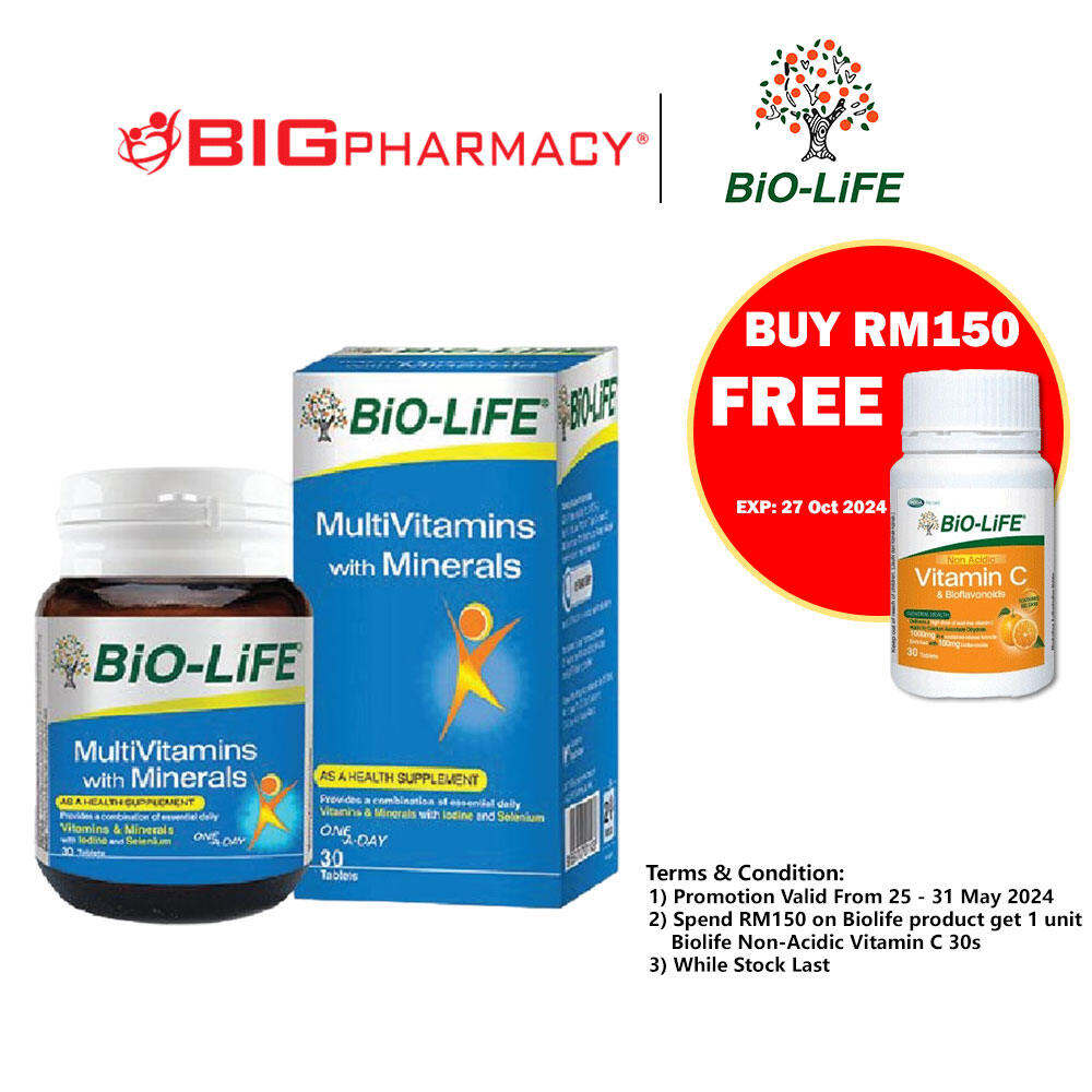 Biolife Multivitamin With Minerals 30s | Lazada