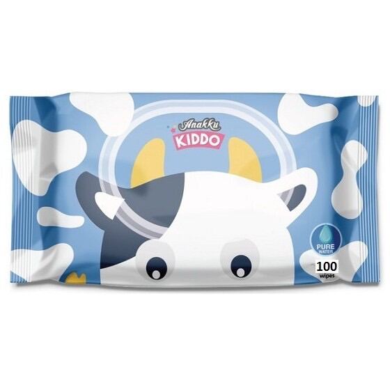 Anakku Kiddo Baby Wipes 100's (Cat/Cow) | Lazada
