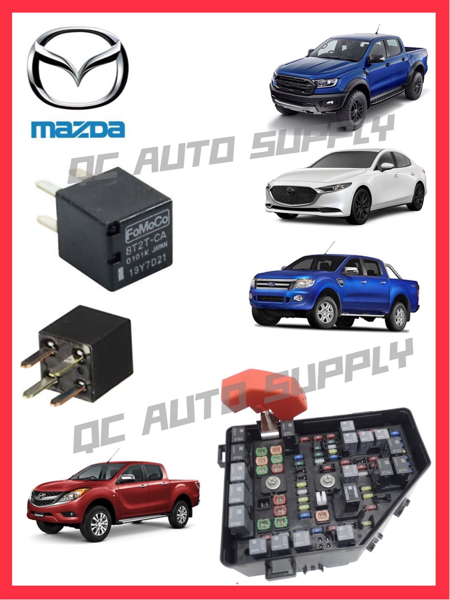 8T2T-CA ORIGINAL FOMOCO JAPAN 4PIN RELAY FOR USE ON: FORD AND MAZDA ...