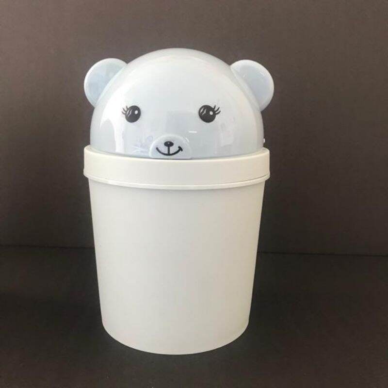 H21cm W14cm Mini Bear dustbin Multipurpose use table Trash bin take ...