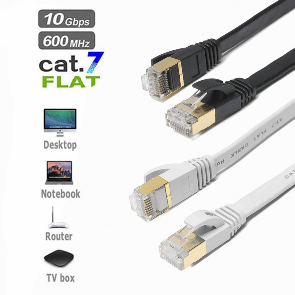 20M/30M/50M10 Gbps CAT 7 Lan Cable Gold Plated Connector Network Cable ...