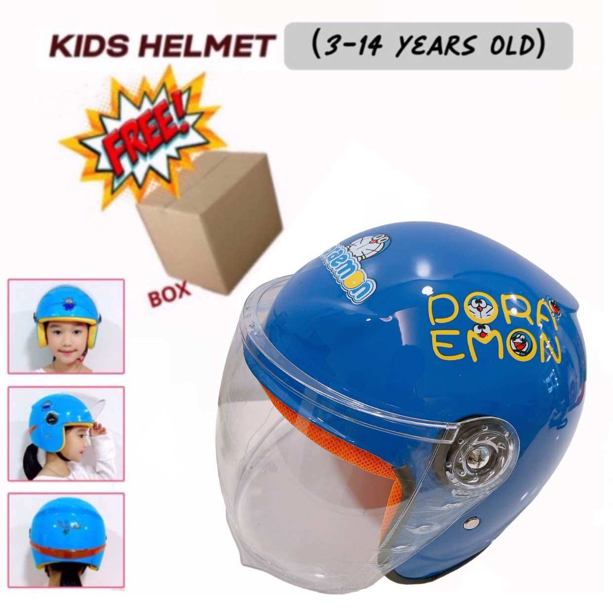 Helmet Motorcycle for Big Kid Half Face Plain Colour Topi Keledar Kanak ...