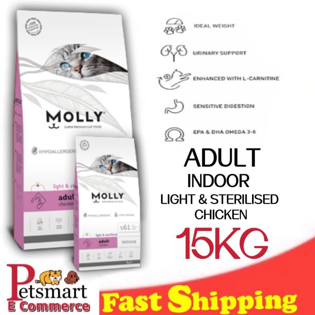 MOLLY CAT FOOD 15KG ADULT/KITTEN-MAKANAN KUCING MOLLY | Lazada